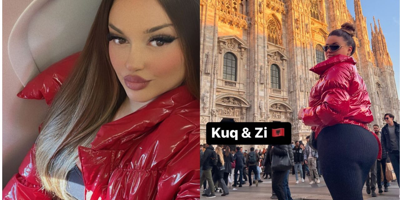 Enca Haxhia pozon kuq e zi nga Milano – Abc News